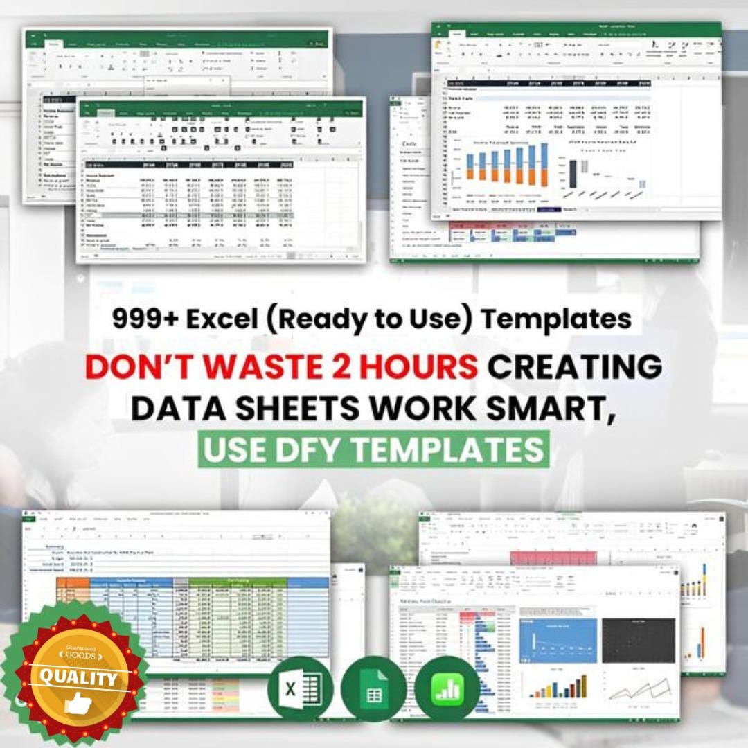 1000+ Excel Templates Bundle, Excel Dashboard, Excel Tracker, Excel ...