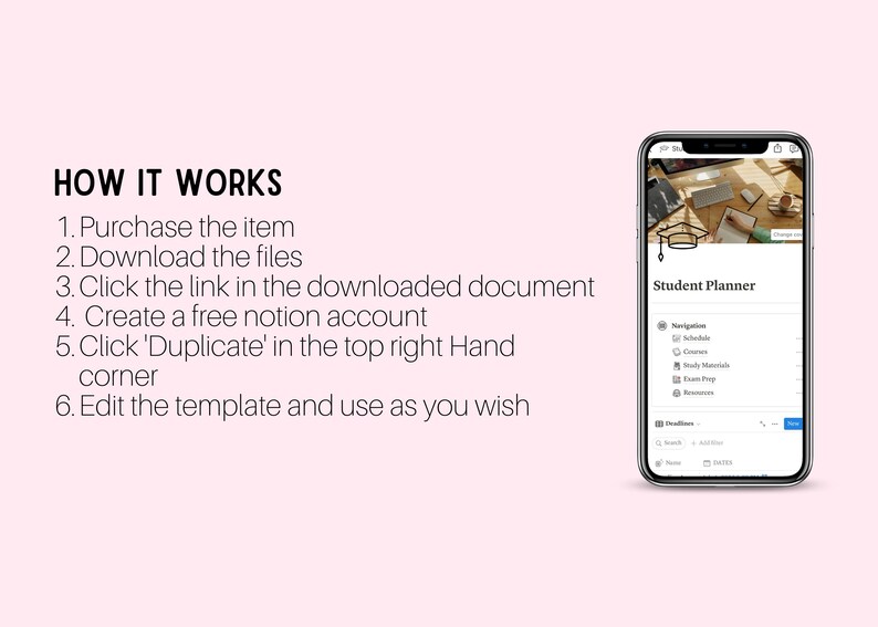 Notion Student Planner Dashboard | Academic Organizer | Digital Study ...