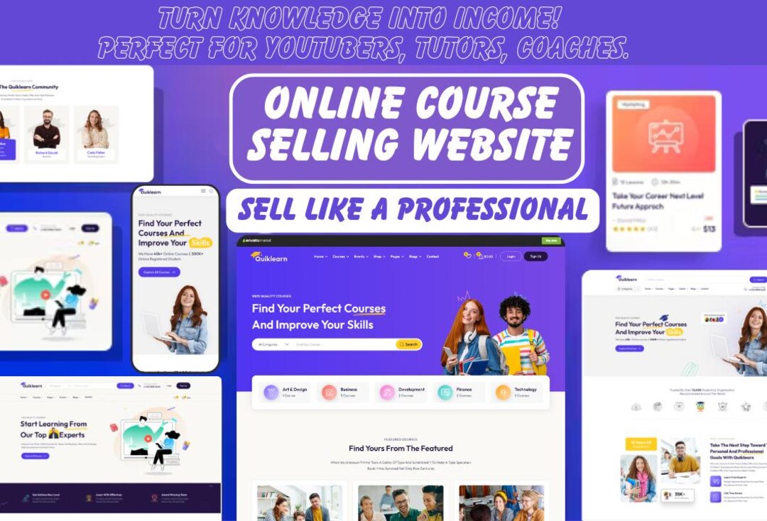 Sell Like a Professional: Online Course Selling Website, Website for ...