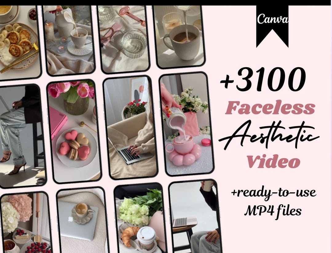 Faceless Reels Bundle | Aesthetic Faceless Videos for Social Media ...