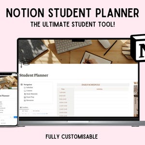 Notion Student Planner Dashboard | Academic Organizer | Digital Study ...