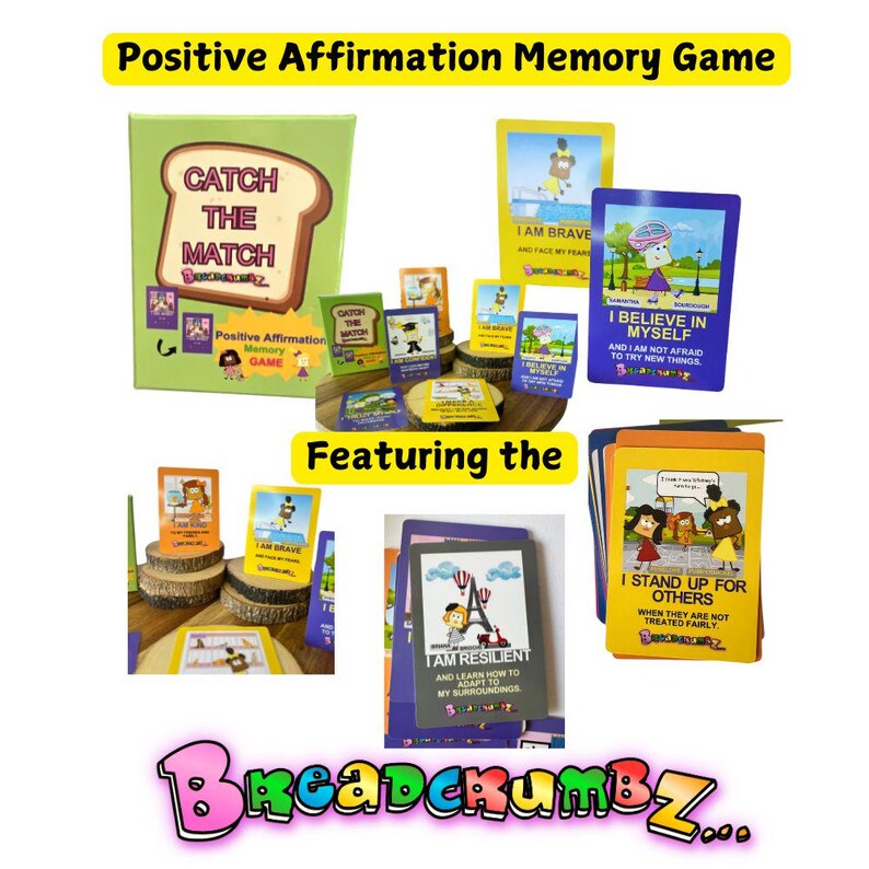 Kids Character Building Memory Game With Positive Affirmations - Etsy
