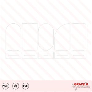 Acrylic Display Stand SVG Bundle: Laser Cut Files, Business Sign Holder ...