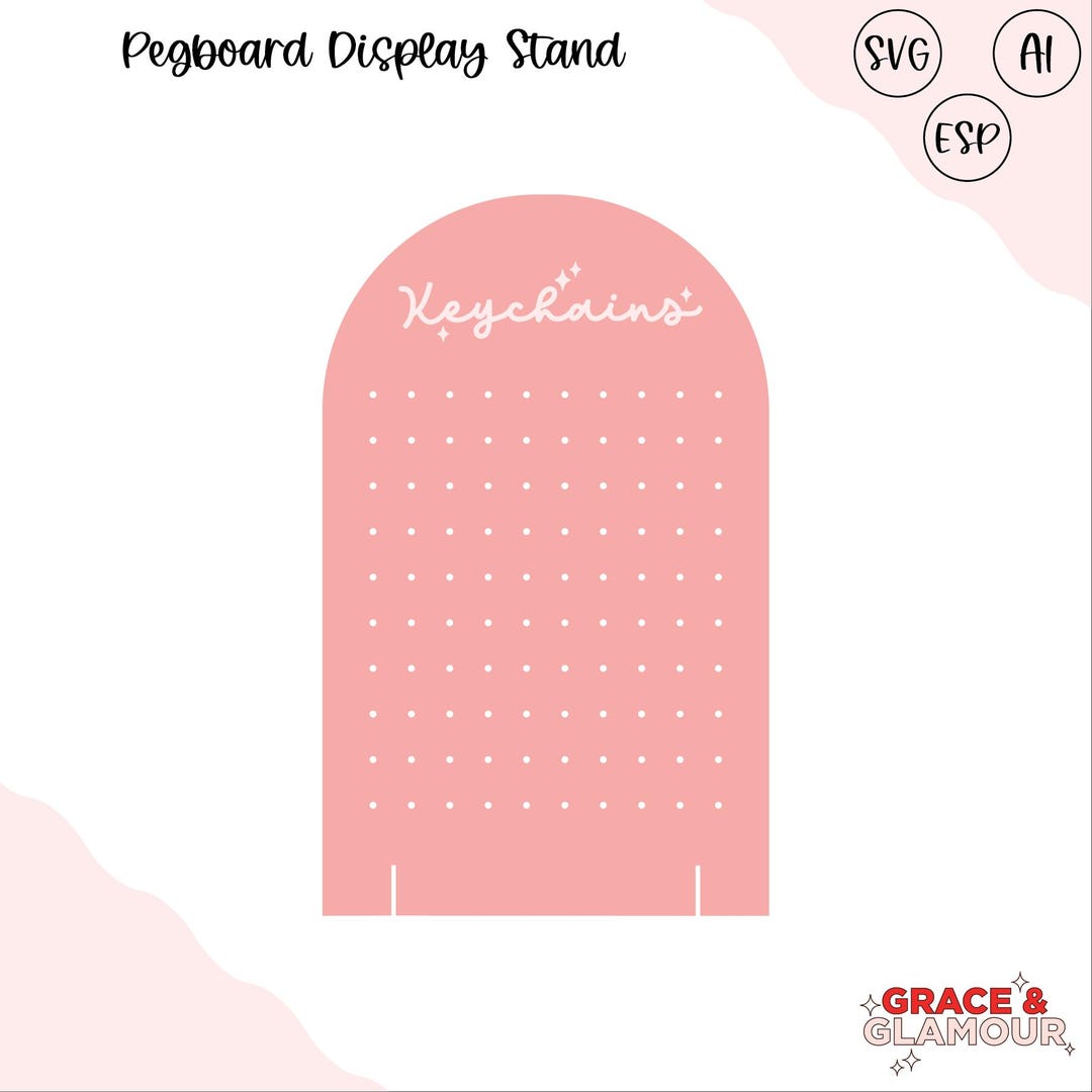 Laser Cut Pegboard Display Stand SVG: Craft Booth Organizer (digital ...