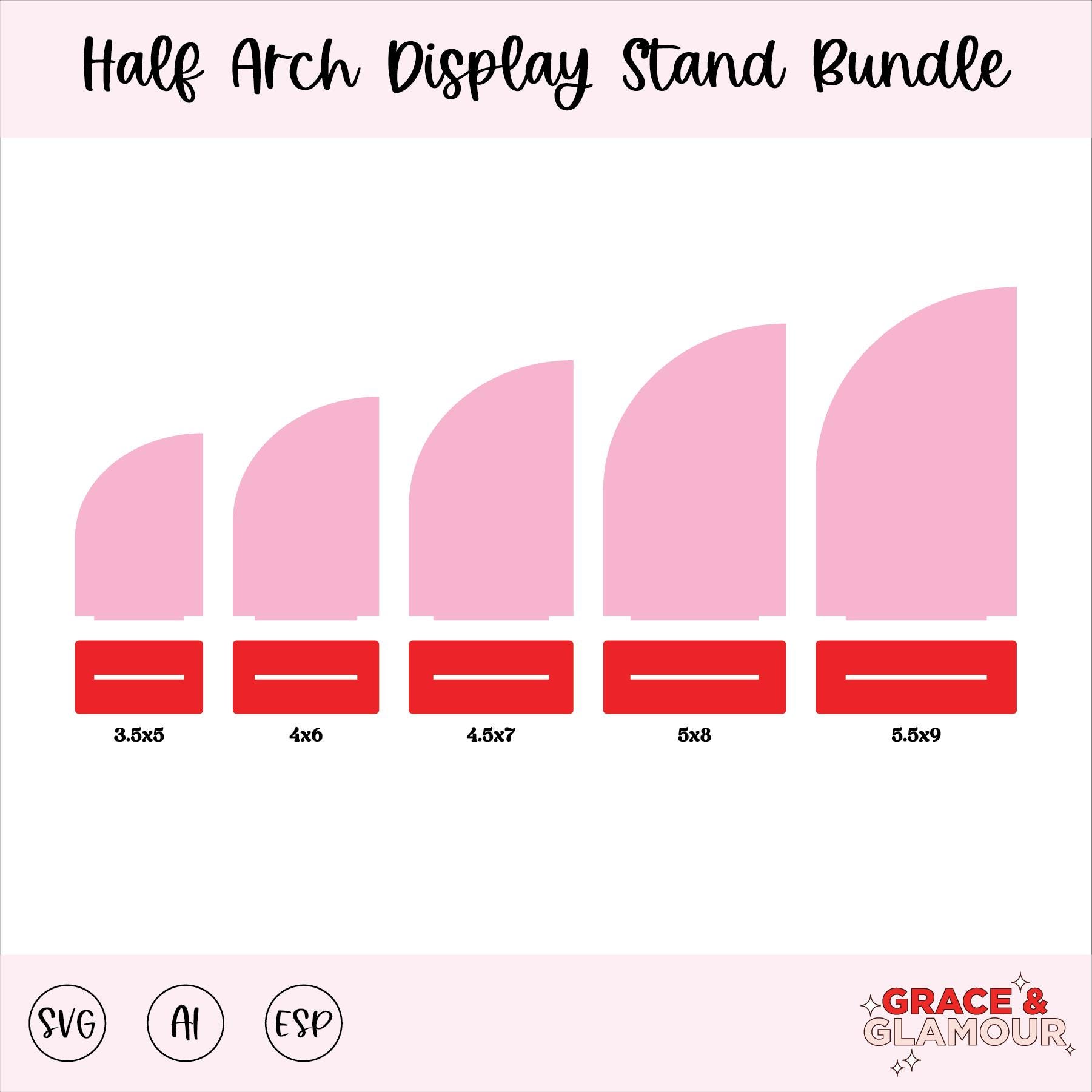 Display Stand Bundle SVG: Laser Cut Files for Acrylic & Wood (digital ...