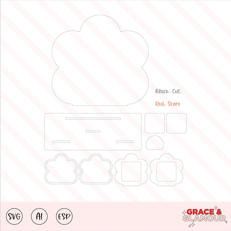 Flower QR Display SVG | Laser Cut Sign With QR Code Slot | Acrylic ...