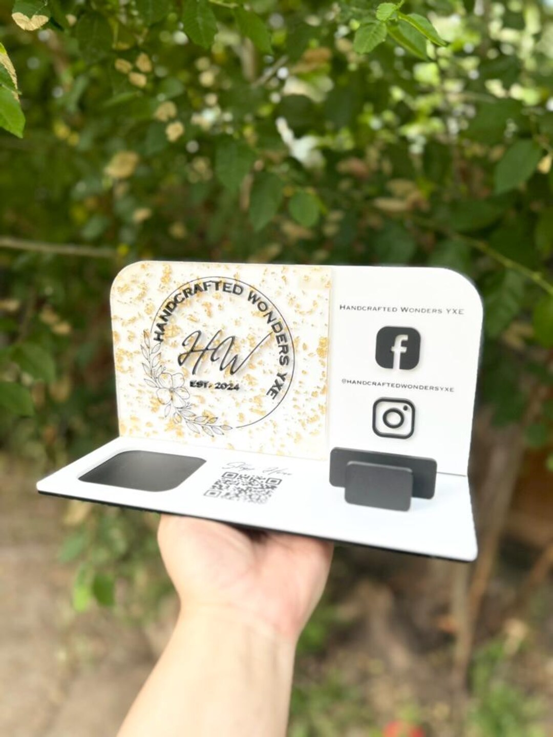 Laser Cut QR Code Display Stand SVG: Menu, Payment, Social Media ...