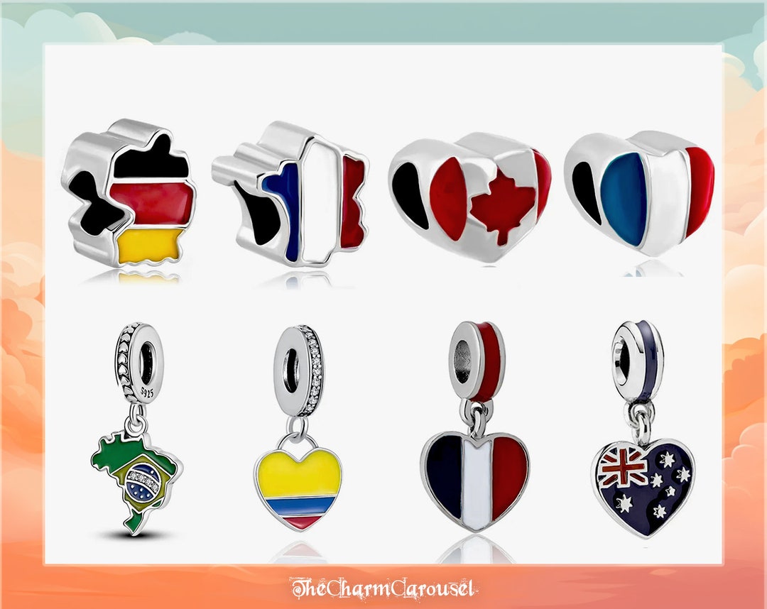 Flag Charms for Your Bracelet 2 - Represent Your World With Sterling ...