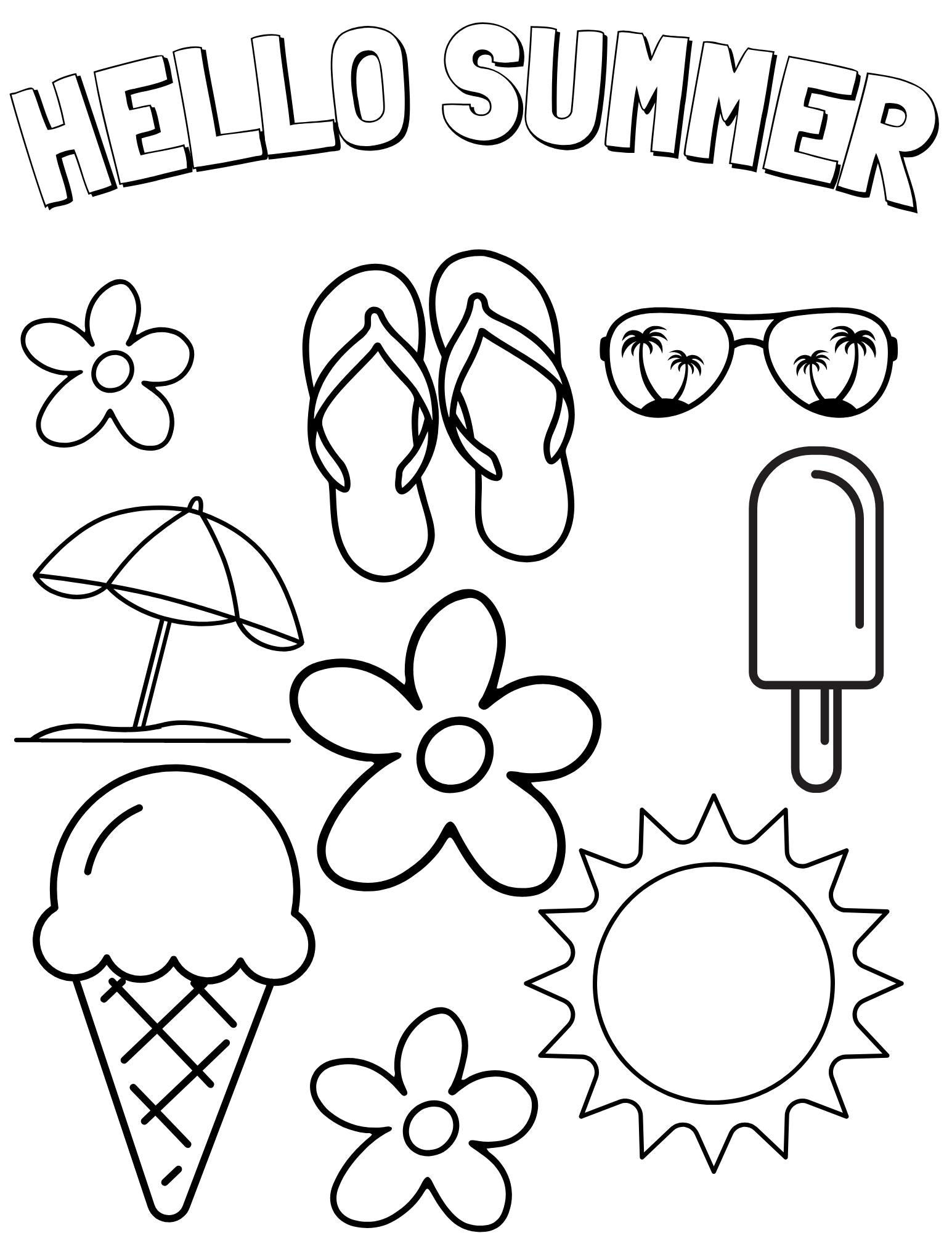 Summer Coloring Sheet - Etsy