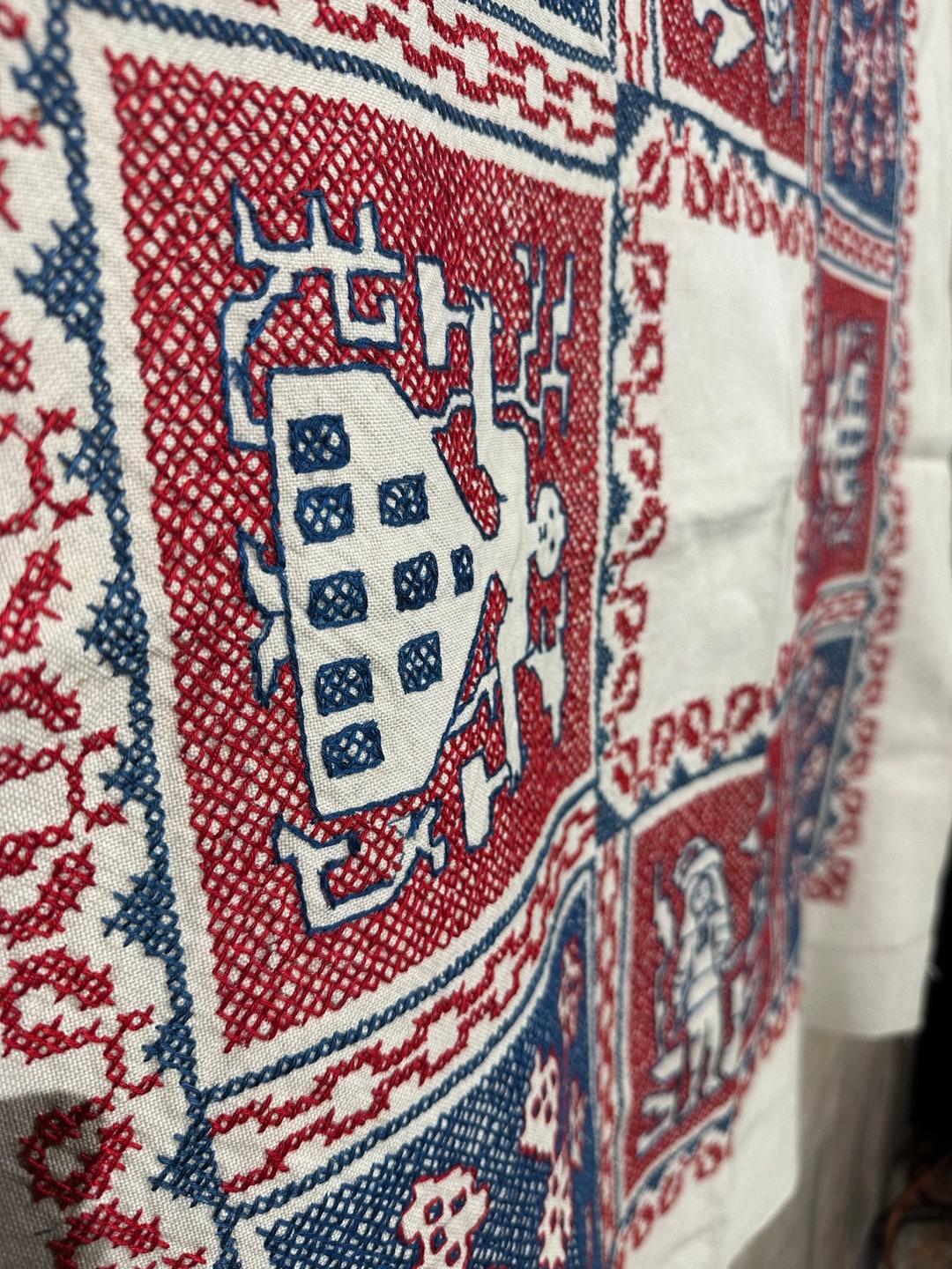 Cross Stitch Table Cover Greek Islands - Etsy