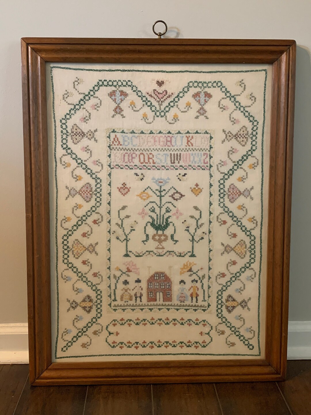 Vintage Large Cross Stitch Alphabet Sampler 20x26 - Etsy
