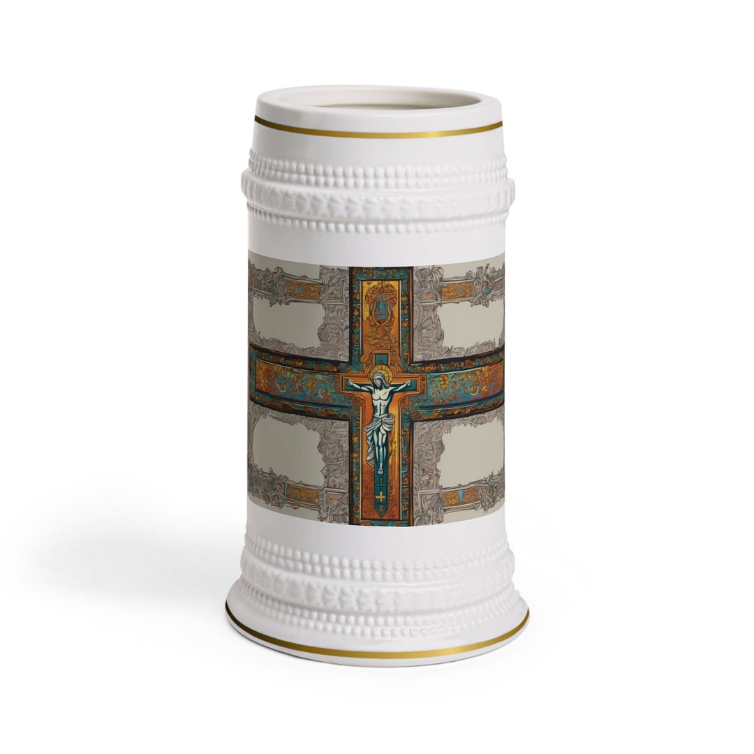 Jesus Crucified Mug Beer Stein Mug , Vintage Cross Mug - Etsy