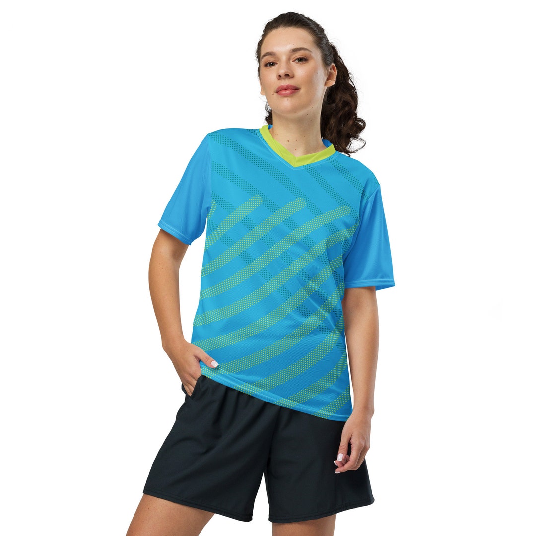 Unisex Sports Jersey Blue Moisture-wicking Athletic Tshirt - Etsy