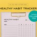 Habit Tracker Printable Healthy Habit Worksheet for Habit Tracking ...