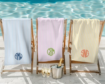 Monogrammed pool towels store