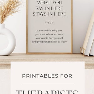 Confidentiality Poster Boho Counseling Office Decor School Psychologist ...