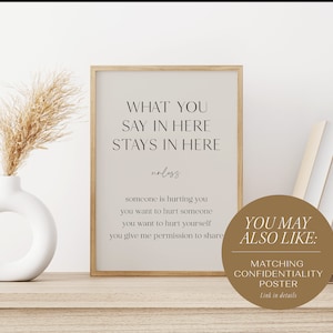 Counselor Poster Set Minimal Counselor Sign Bundle Counseling Poster ...