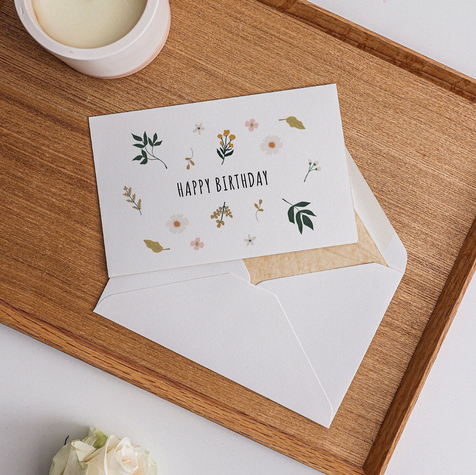 Printable Birthday Card Minimal for Last Minute Birthday Gift Card ...