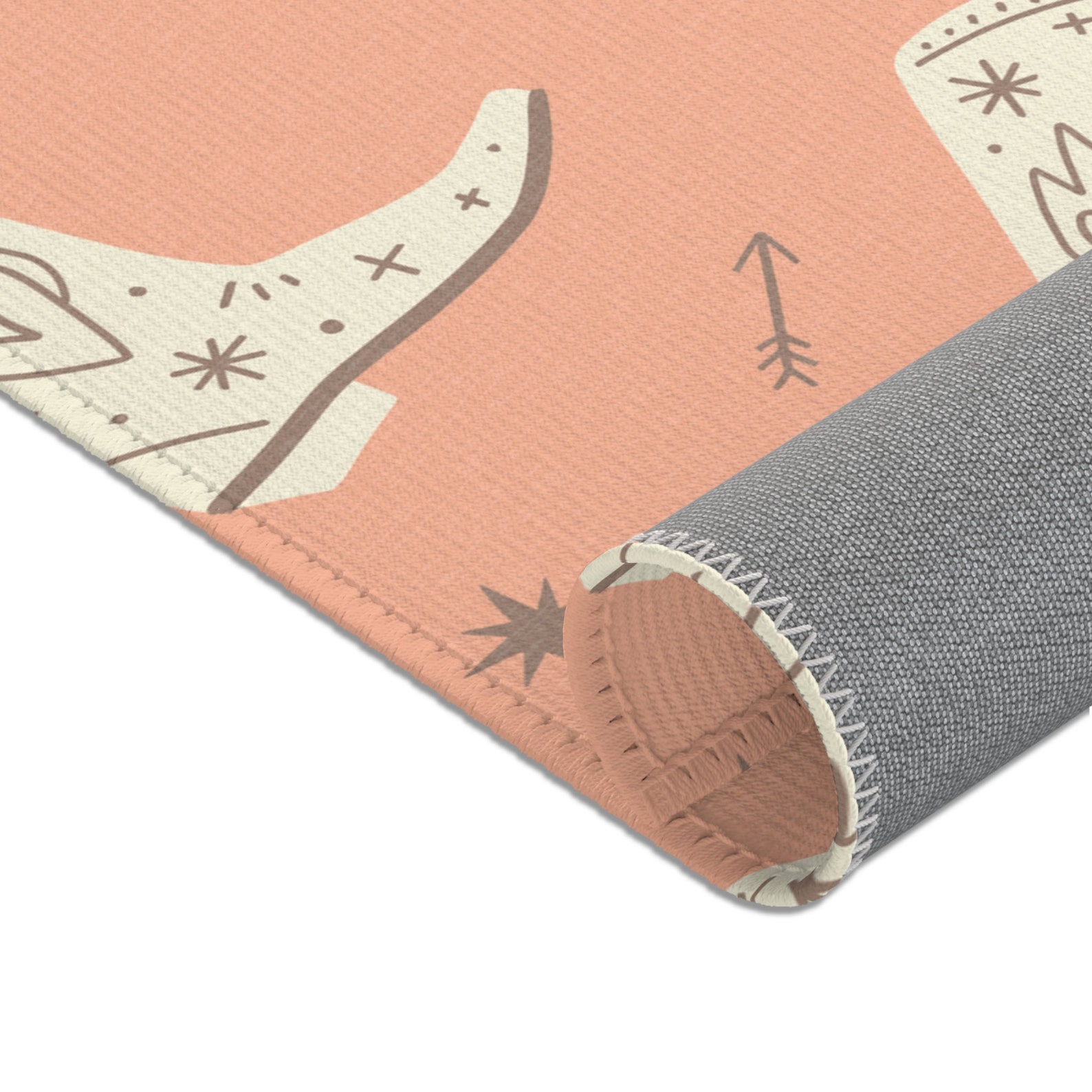 Retro Cowboy Boot Rug Cute Western Theme Apartment Decor Texas Dorm ...