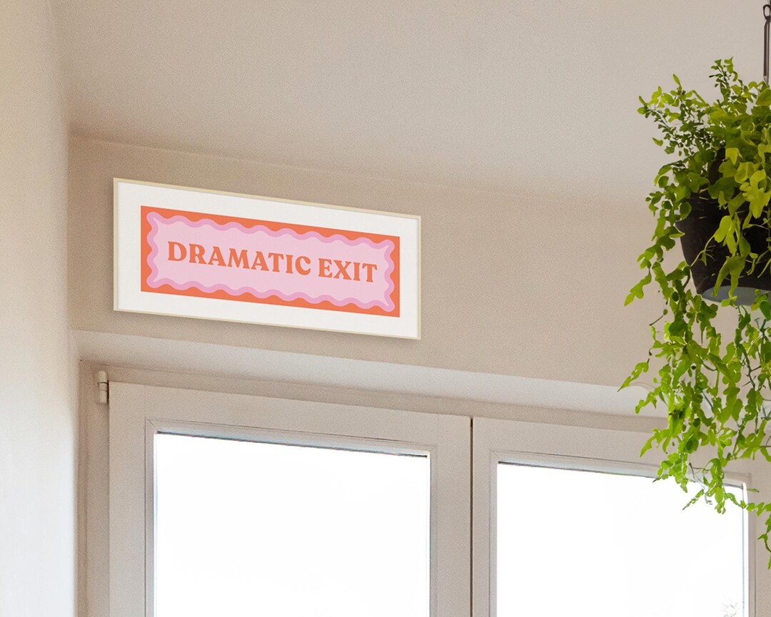 Dramatic Exit Door Topper Print Digital Colorful Exit Sign Printable ...