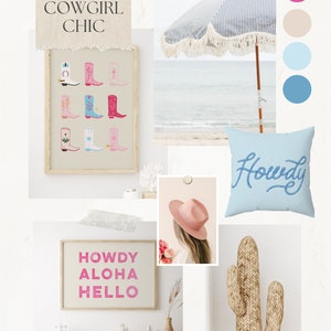 Beachy Wall Art Coastal Home Interior Beach House Decor Coastal Cowgirl ...