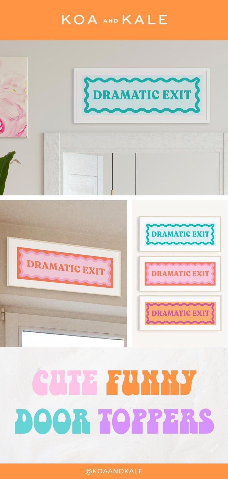 Dramatic Exit Door Topper Print Digital Colorful Exit Sign Printable ...