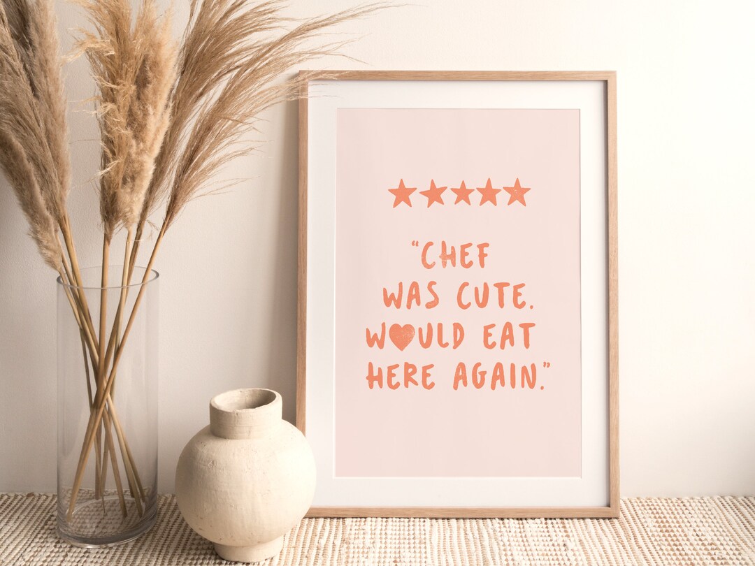 Aesthetic Kitchen Decor Cute Cooking Art Kitchen Wall Art Chef Art ...