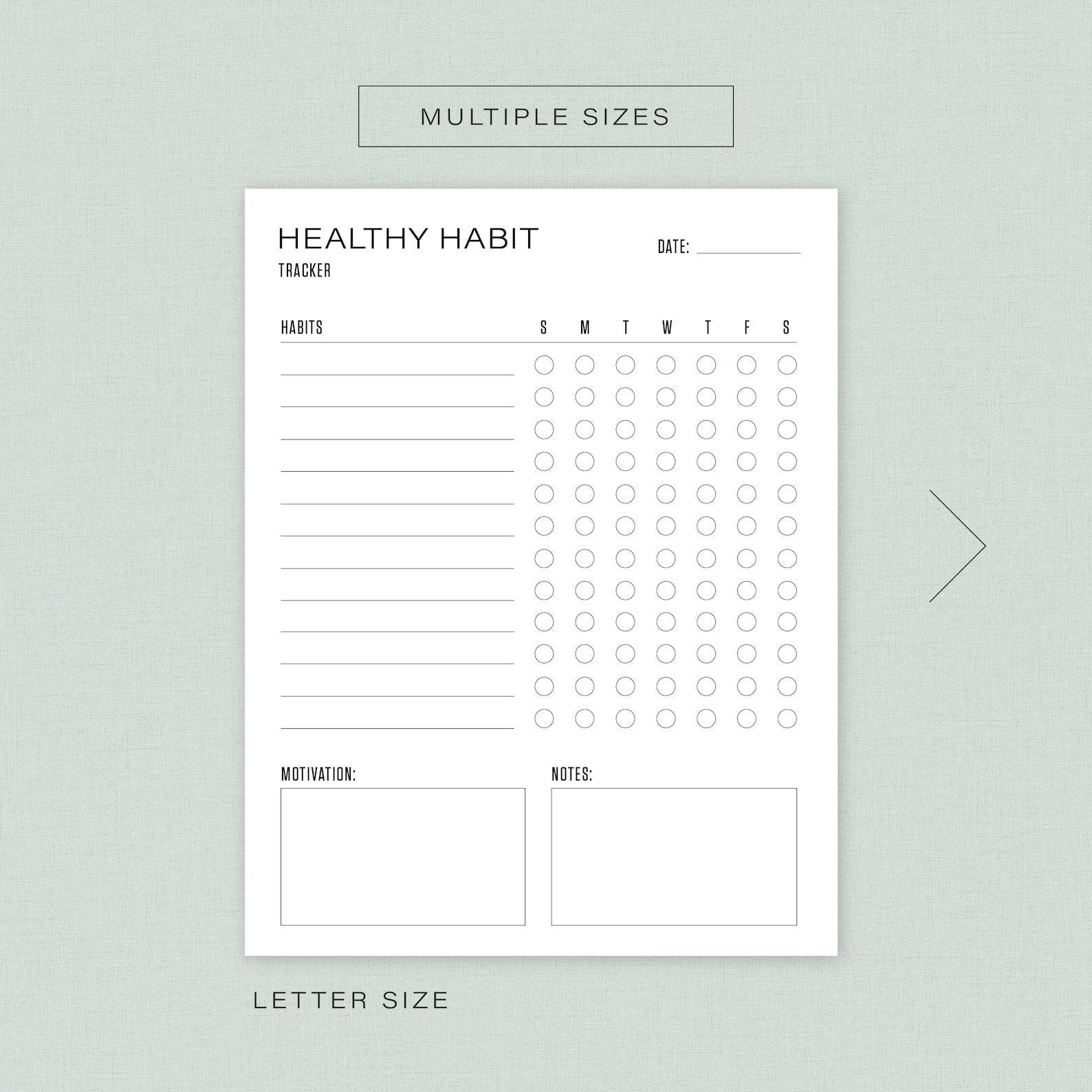Habit Tracker Printable Healthy Habit Worksheet for Habit Tracking ...