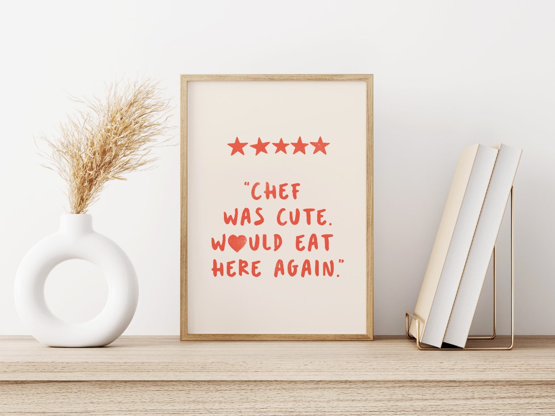Funny Kitchen Wall Art Food Critic Art Idea for Cooking Enthusiast ...