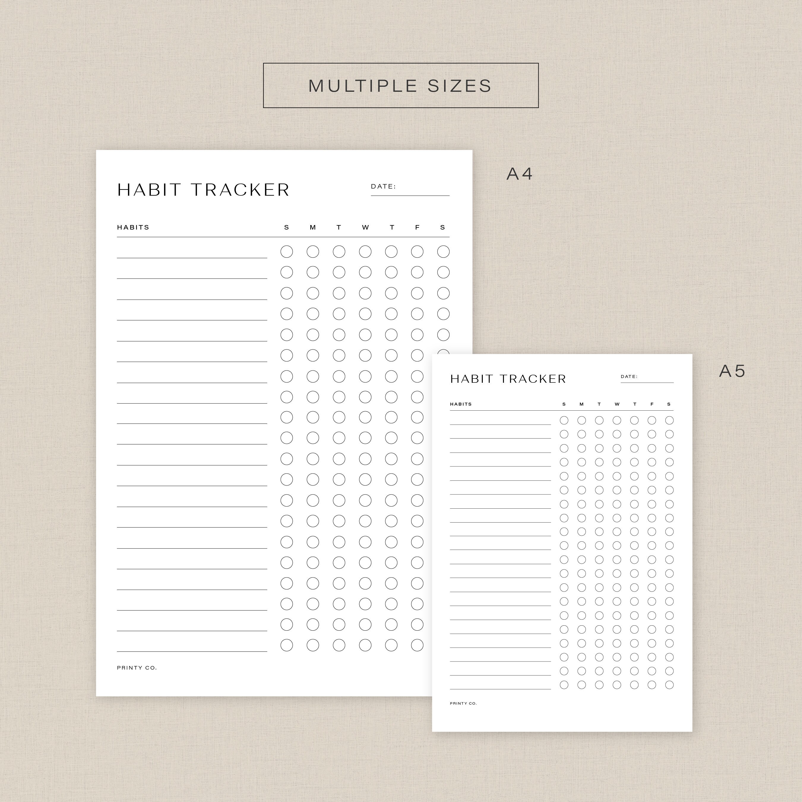 Weekly Habit Tracker Printable Habit Tracker Template Habit - Etsy