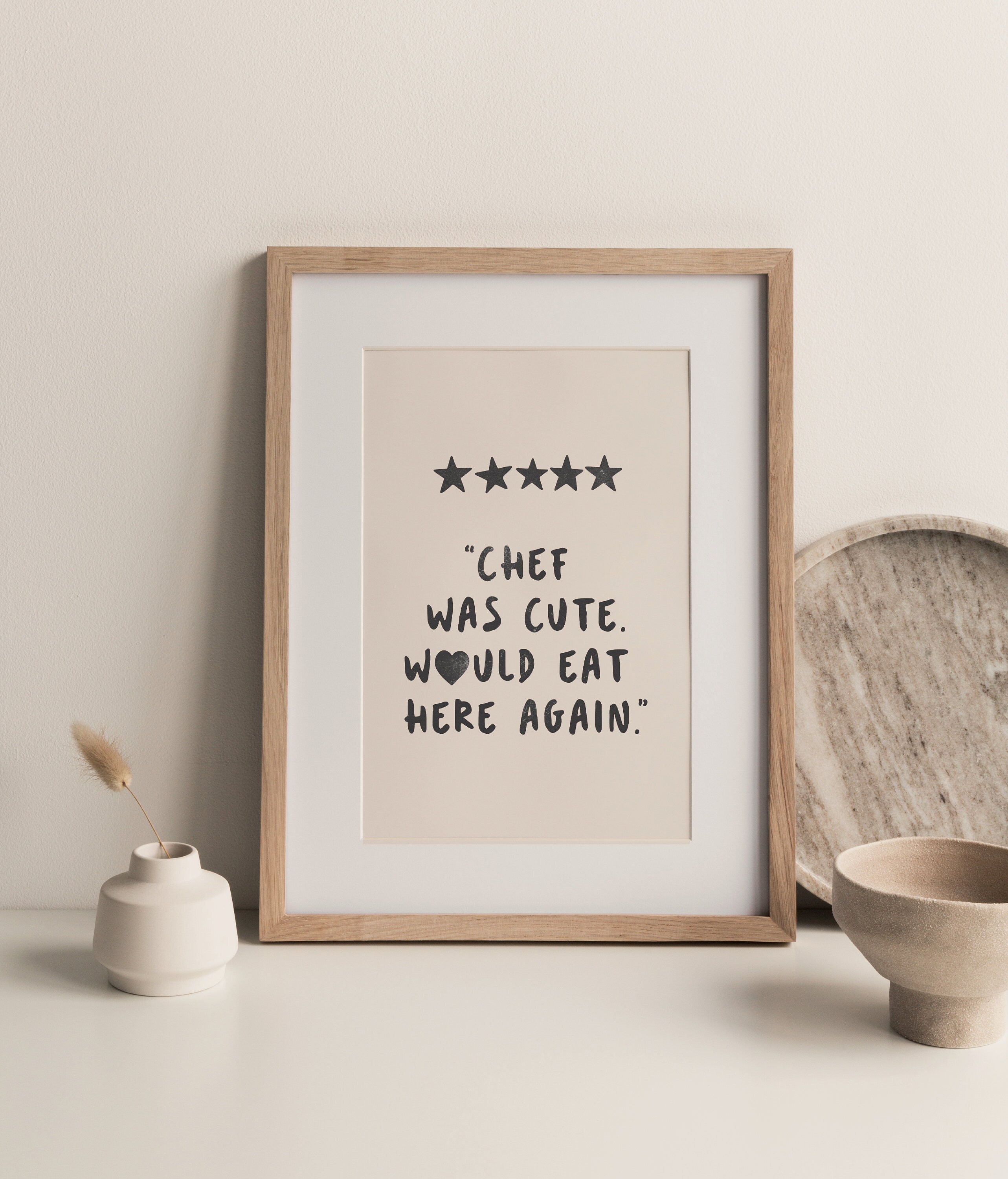 Cute Kitchen Poster for Cooking Lover Gift Idea for Home Chef Kitchen ...