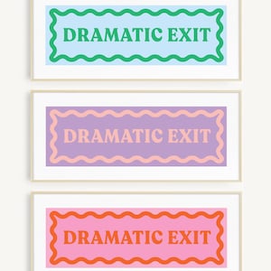 Dramatic Exit Door Topper Print Digital Colorful Exit Sign Printable ...