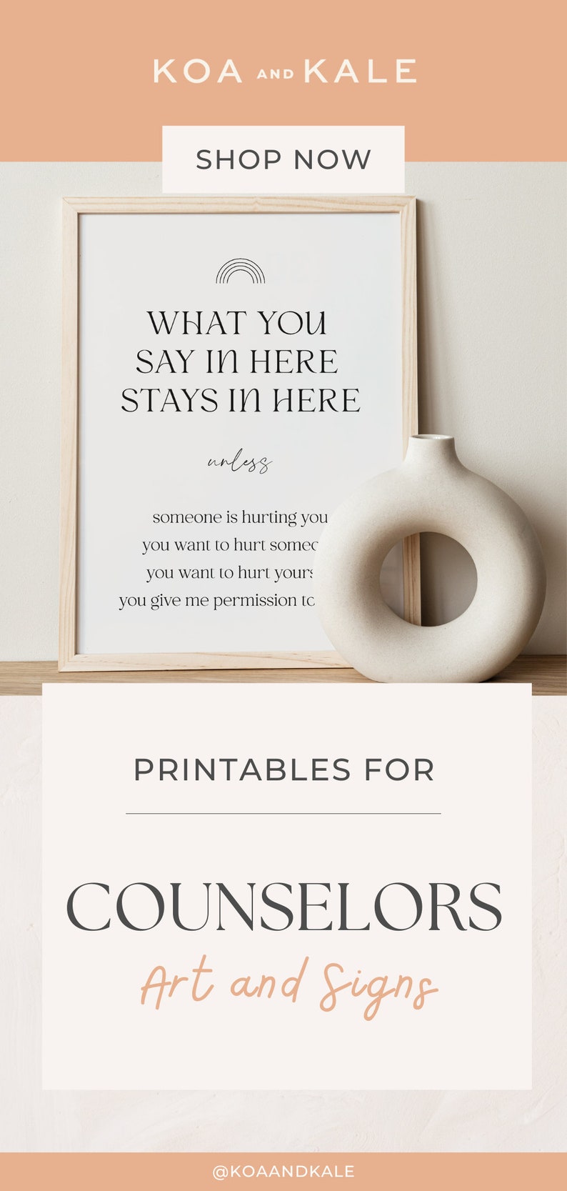 Confidentiality Poster Boho Counseling Office Decor School Psychologist ...