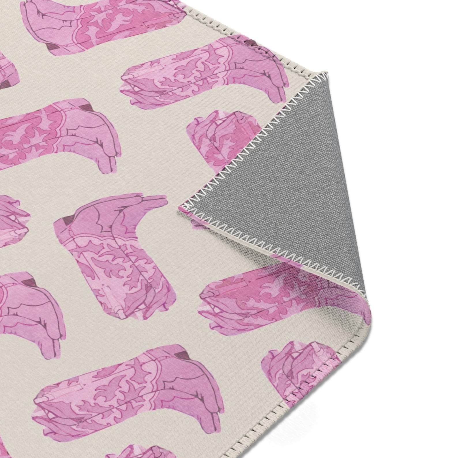 Pink Boot Rug Nursery Girl Western Theme Room Decor Pink Cowgirl Boot ...