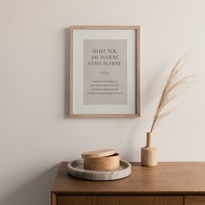 Confidentiality Poster Boho Counseling Office Decor School Psychologist ...