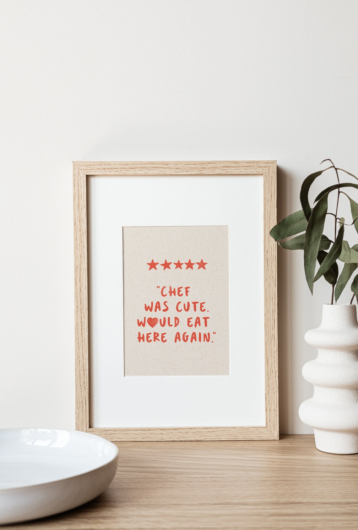 Funny Kitchen Wall Art Food Critic Art Idea for Cooking Enthusiast ...