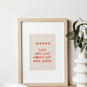 Funny Kitchen Wall Art Food Critic Art Idea for Cooking Enthusiast ...