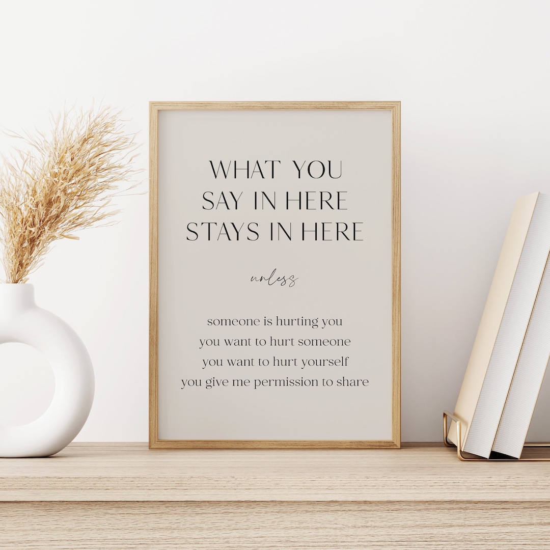 Confidentiality Poster Boho Counseling Office Decor School Psychologist ...