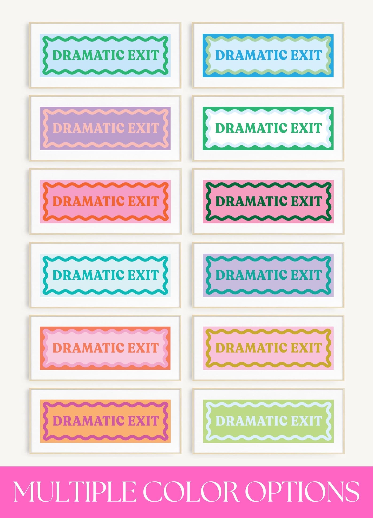 Dramatic Exit Door Topper Print Digital Colorful Exit Sign Printable ...