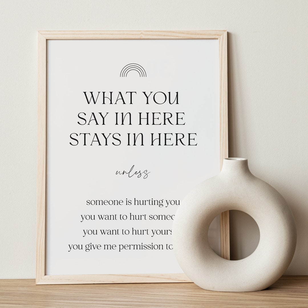 Confidentiality Poster Boho Counseling Office Decor School Psychologist ...