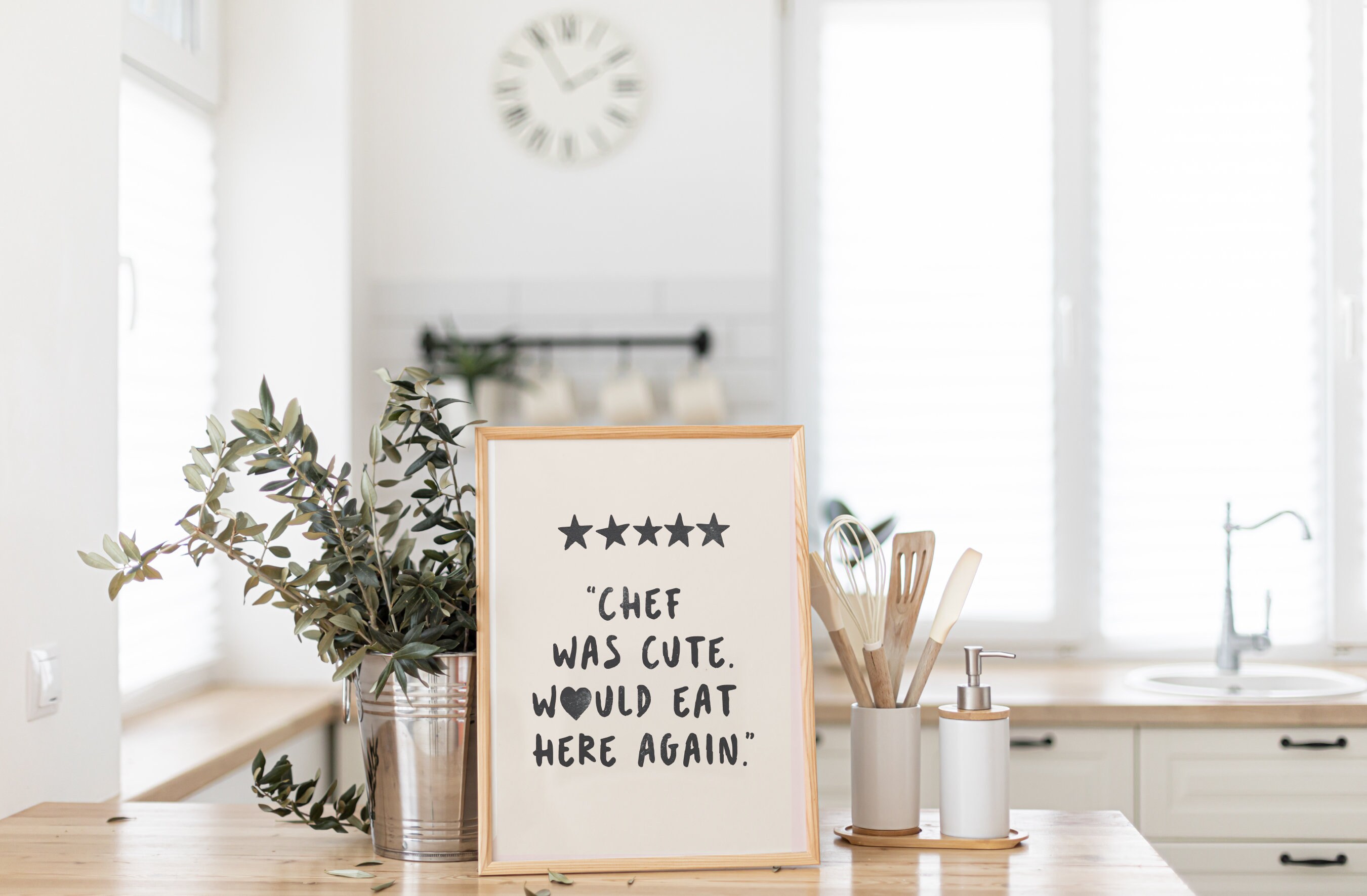 Cute Kitchen Poster for Cooking Lover Gift Idea for Home Chef Kitchen ...