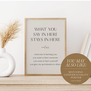 Mindfulness Art Print Minimal Therapy Art for Calm Corner Poster Mental ...