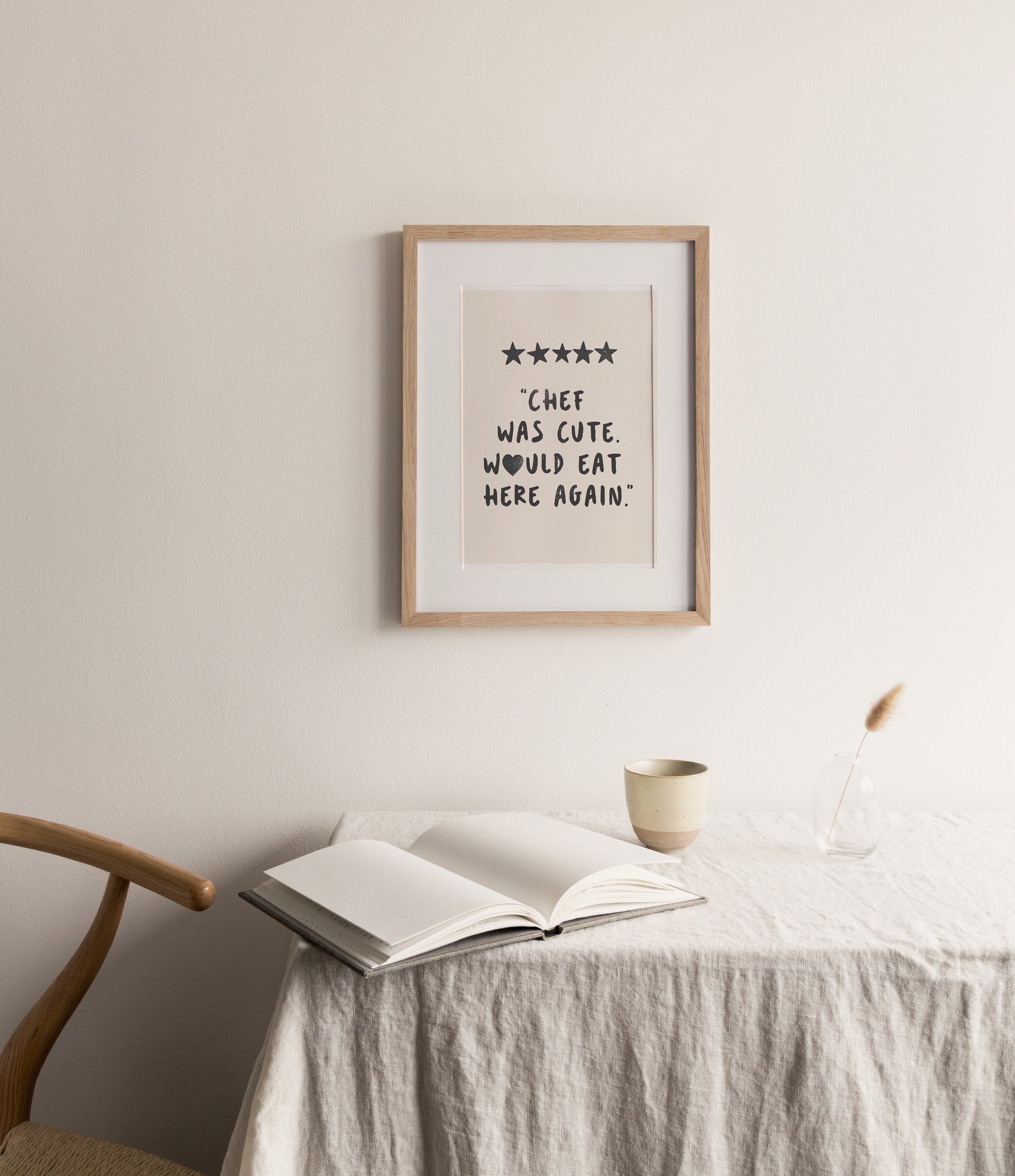 Cute Kitchen Poster for Cooking Lover Gift Idea for Home Chef Kitchen ...
