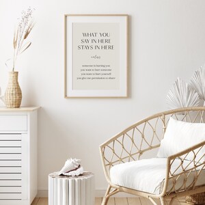 Confidentiality Poster Boho Counseling Office Decor School Psychologist ...