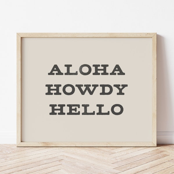 Aloha Howdy Hello - Etsy