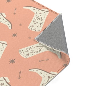 Retro Cowboy Boot Rug Cute Western Theme Apartment Decor Texas Dorm ...