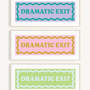 Dramatic Exit Door Topper Print Digital Colorful Exit Sign Printable ...