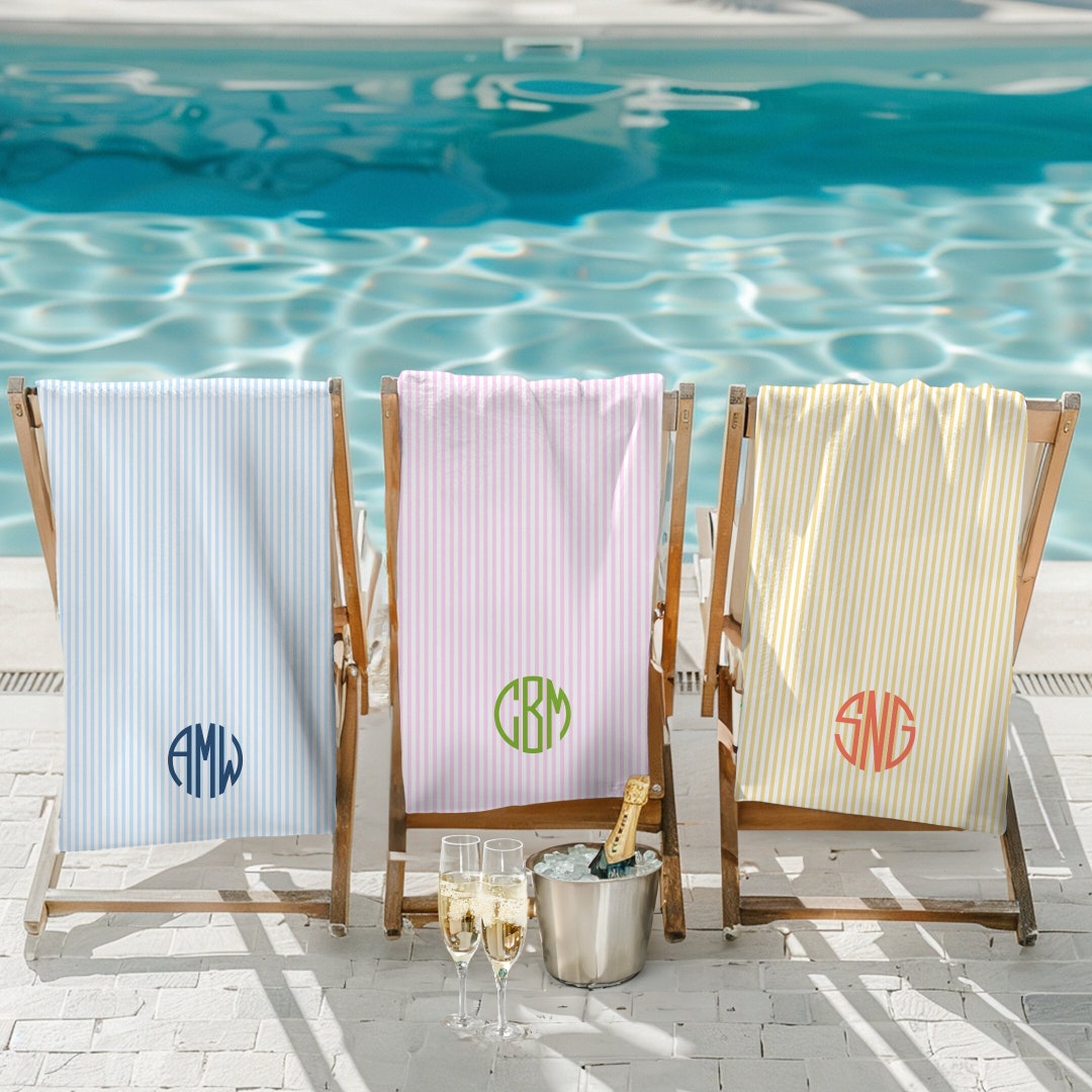 Personalized Towel Monogram Beach Towel Girls Trip Custom Beach Towel ...