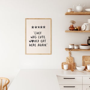 Cute Kitchen Poster for Cooking Lover Gift Idea for Home Chef Kitchen ...