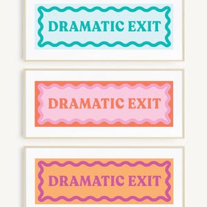 Dramatic Exit Door Topper Print Digital Colorful Exit Sign Printable ...